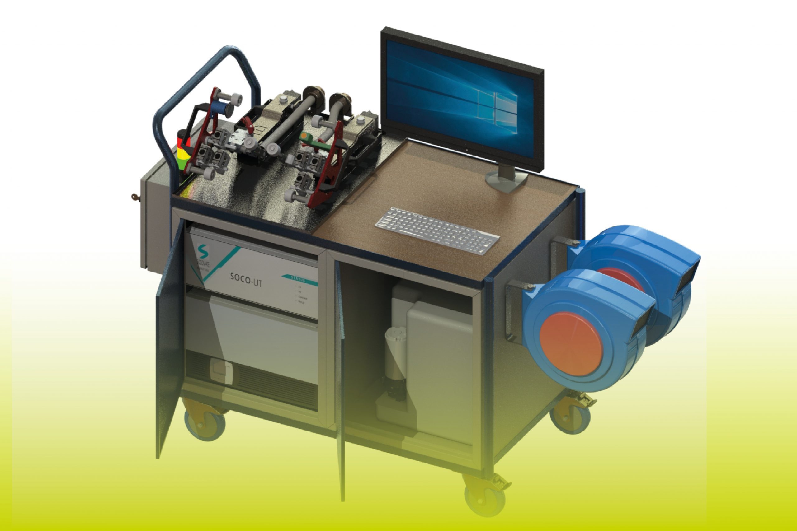 Wheel rim inspection of railway vehicles - NDS Actemium DE